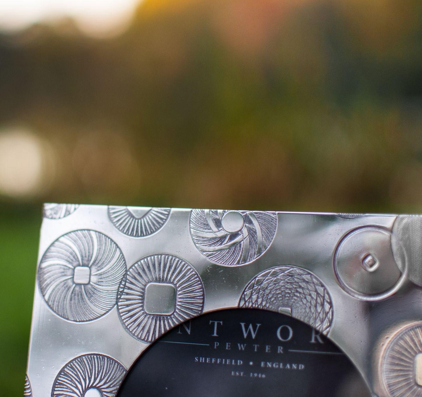 Millstones Small Pewter 4"x4" Frame (Wentworth Pewter) | Bronze Gifts