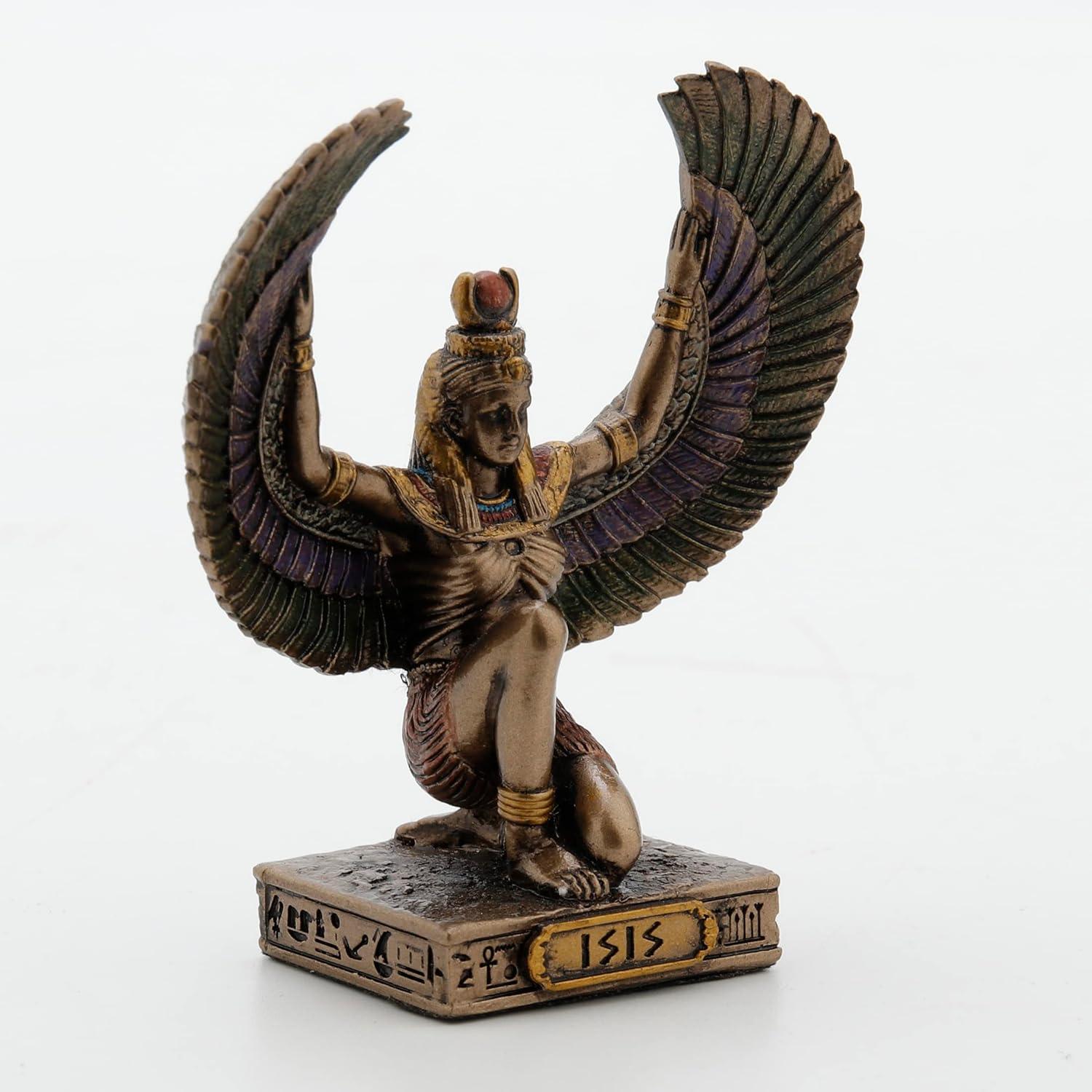 Isis Egyptian Bronze Miniature Statue | Gothic Gifts