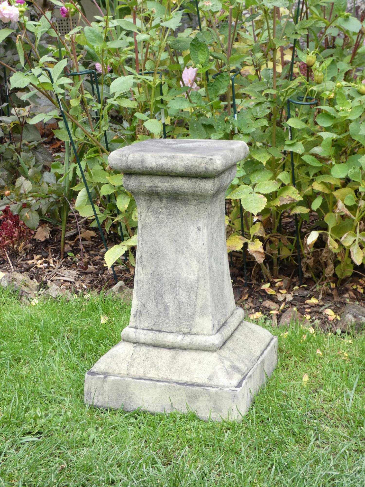 Keymer Plinth Stone Sculpture (18cm Square Top) | Garden Statue Shop