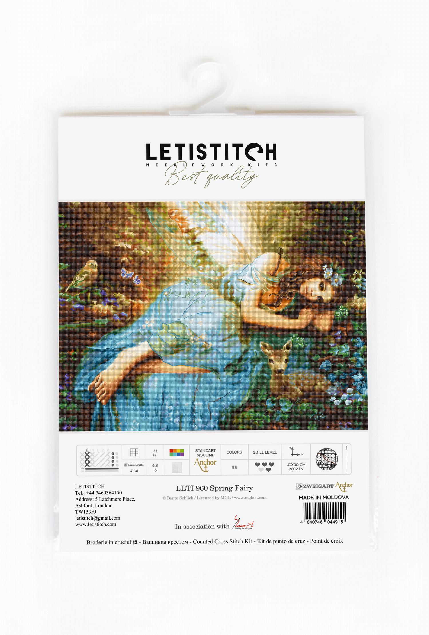 LETI 960 Spring Fairy Cross-Stitch Kit by Letistitch | Stitch Shop
