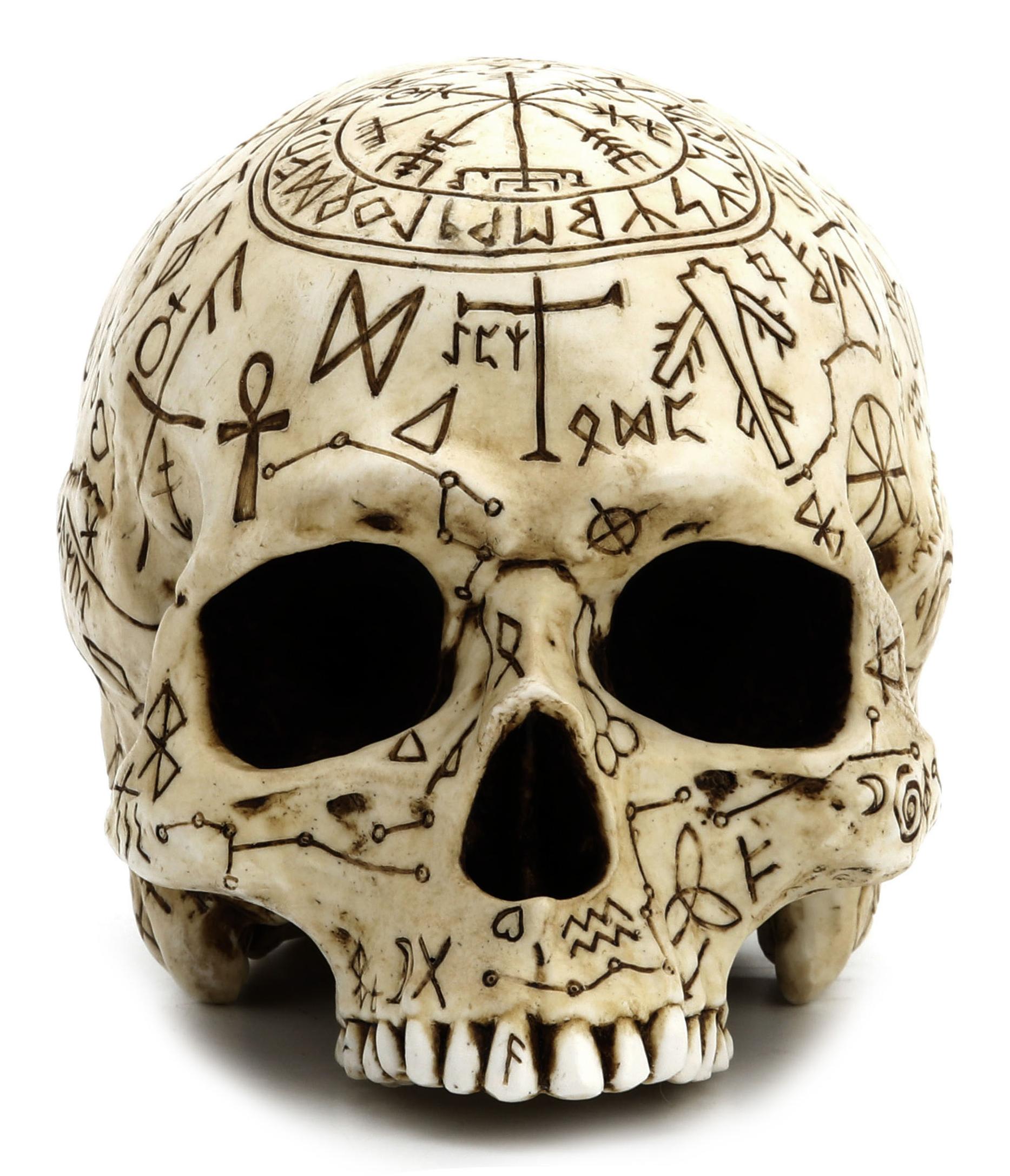 Ritual Skull Of Mystic Sigils | Gothic Gifts