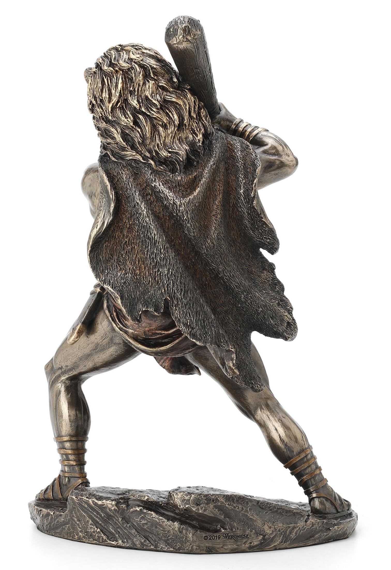 Hercules Wielding Club and Wearing Nemean Lion Hide Bronze Figurine (By ...