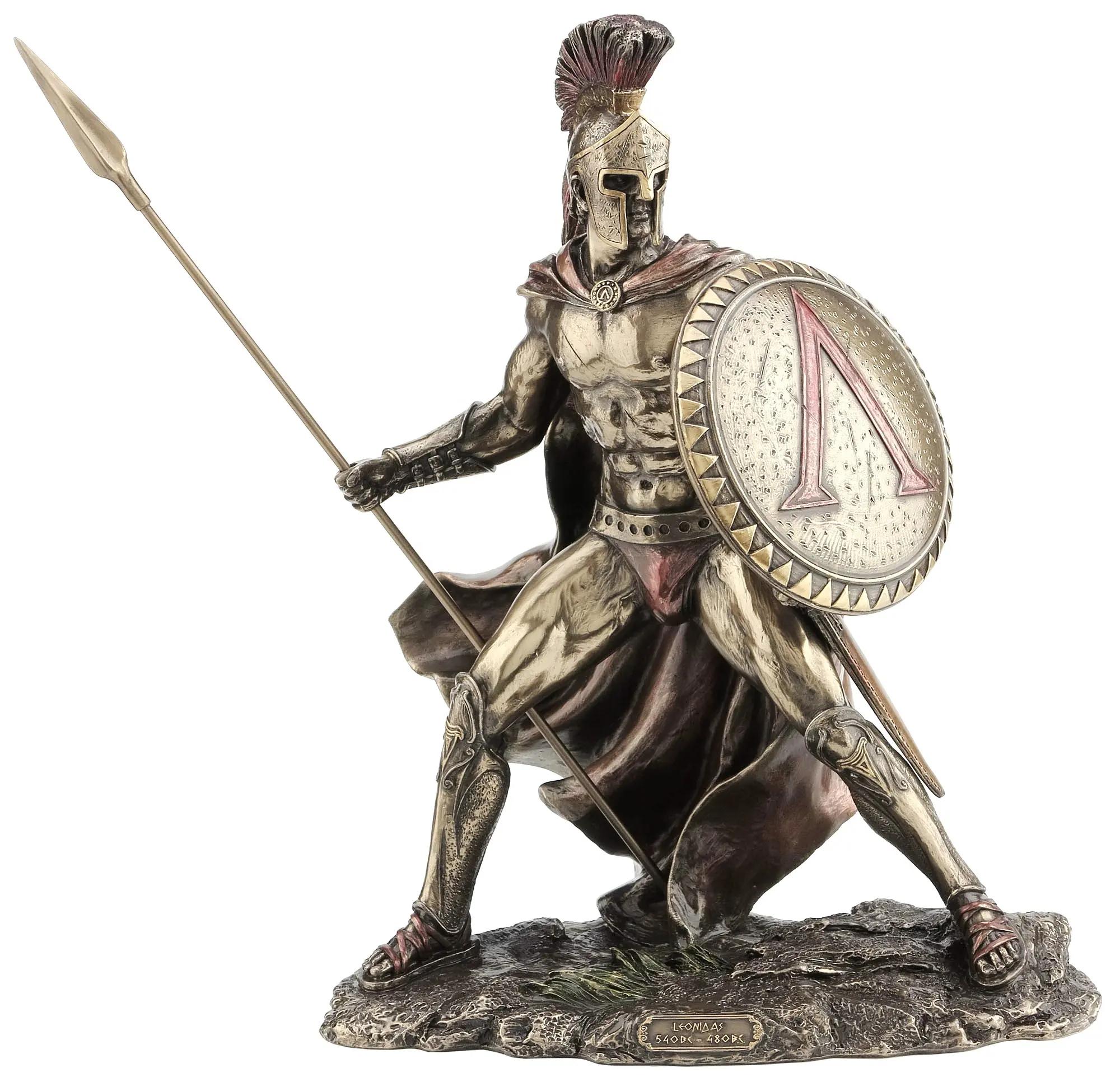 Hector Fighting Achilleus Two Miniature Bronze Figurines - Greek Heroes ...