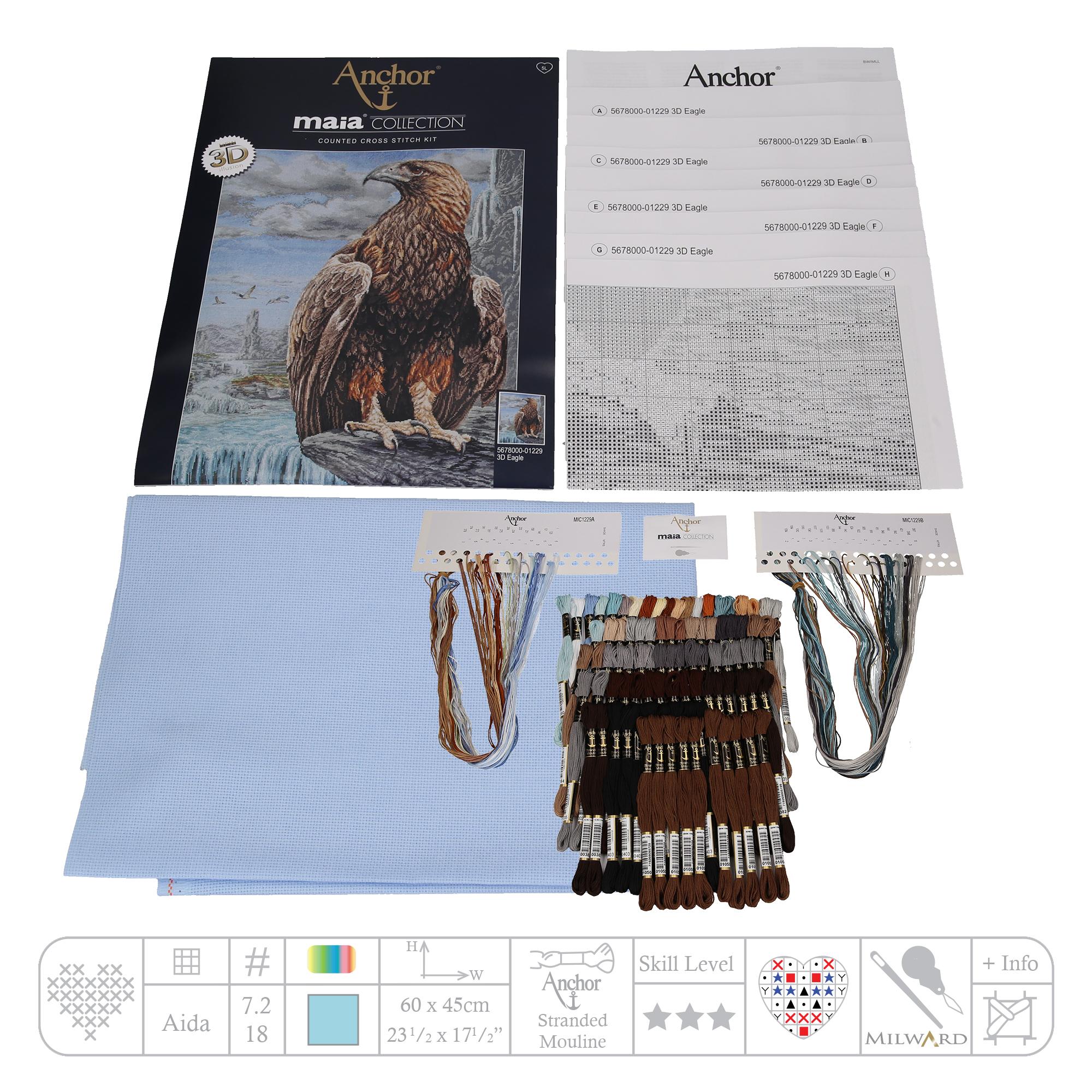 Eagle Cross Stitch for Experts - Maia Collection | Stitch Shop