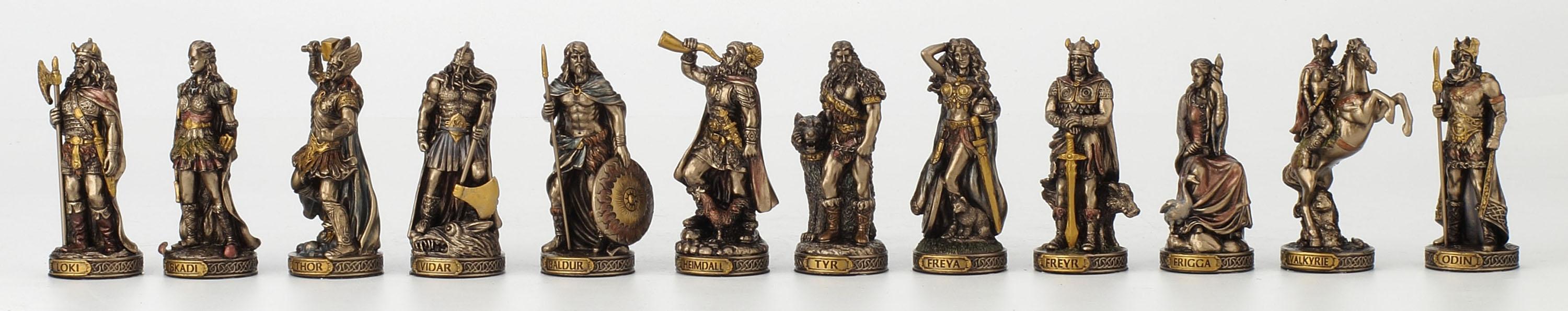 Bronze Norse Mythology Miniature Statue Set Veronese Design | Gothic Gifts