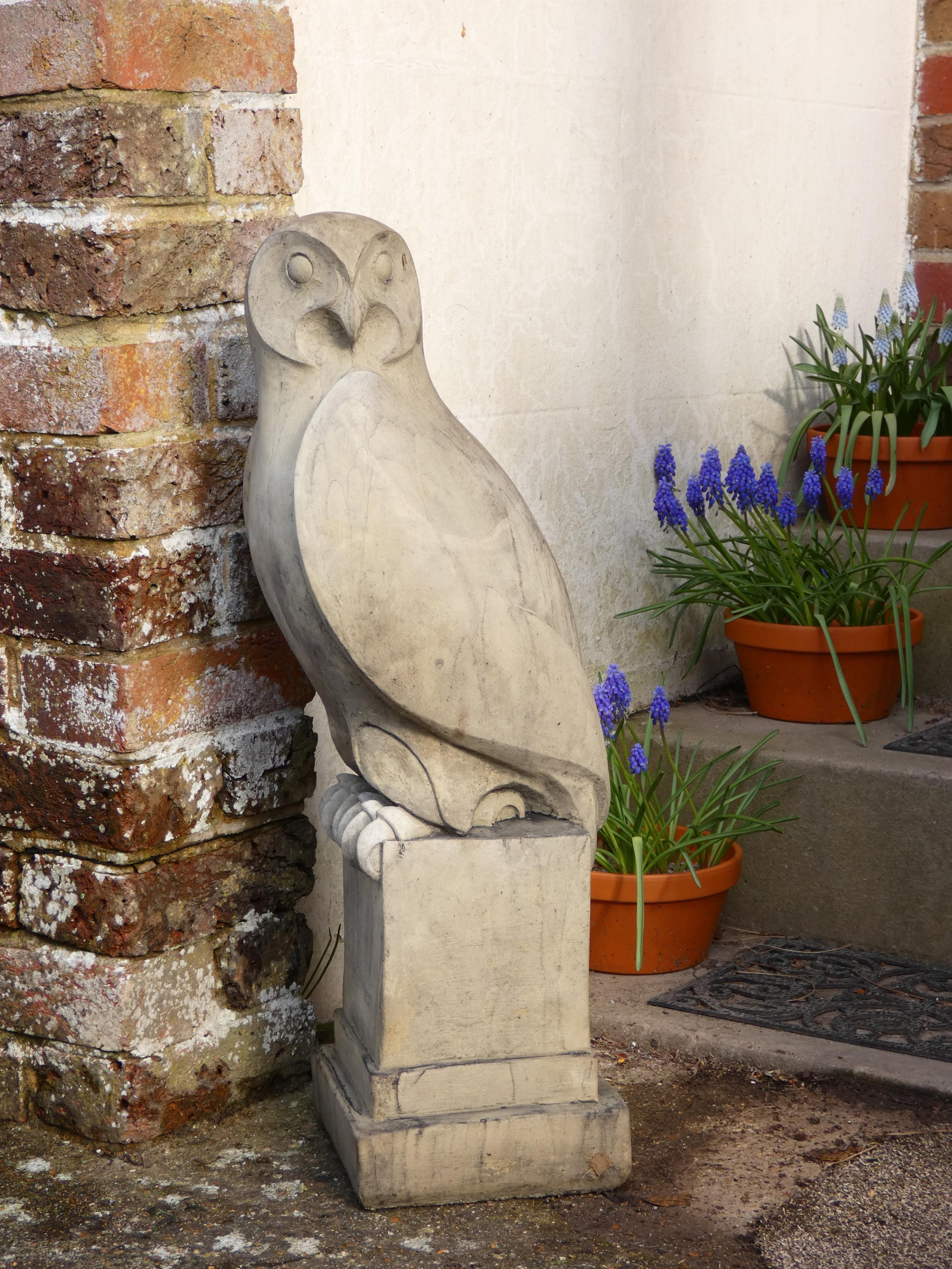 Nouveau Owl Stone Sculpture | Garden Statue Shop