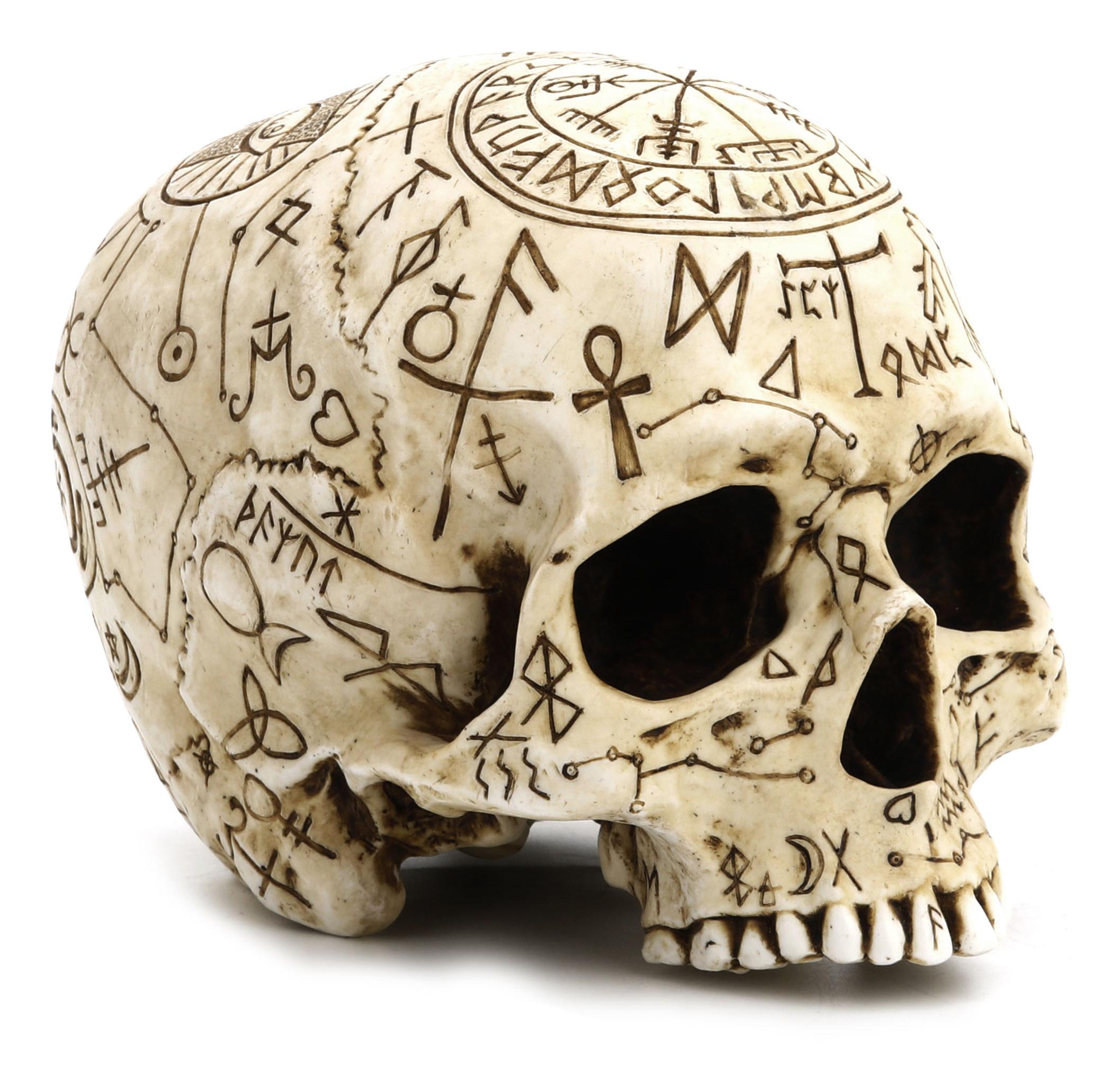 Ritual Skull Of Mystic Sigils | Gothic Gifts