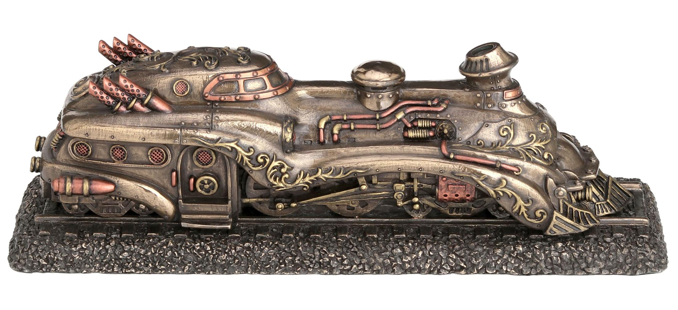 Steampunk Train Pioneer Zephyr Bronze Figurine (By Veronese) | Bronze Gifts