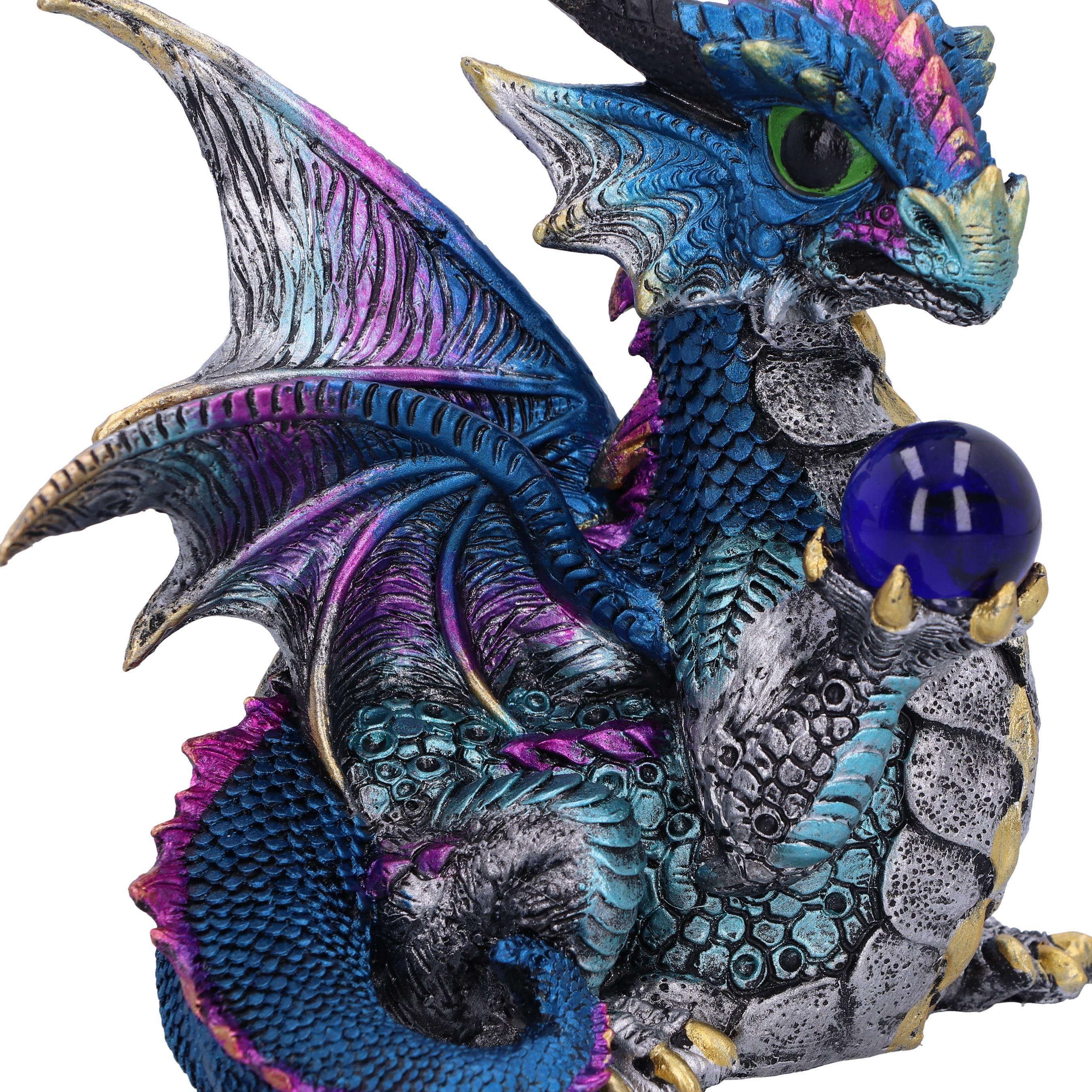 Orb Hoard Blue Dragon Figurine | Gothic Gifts