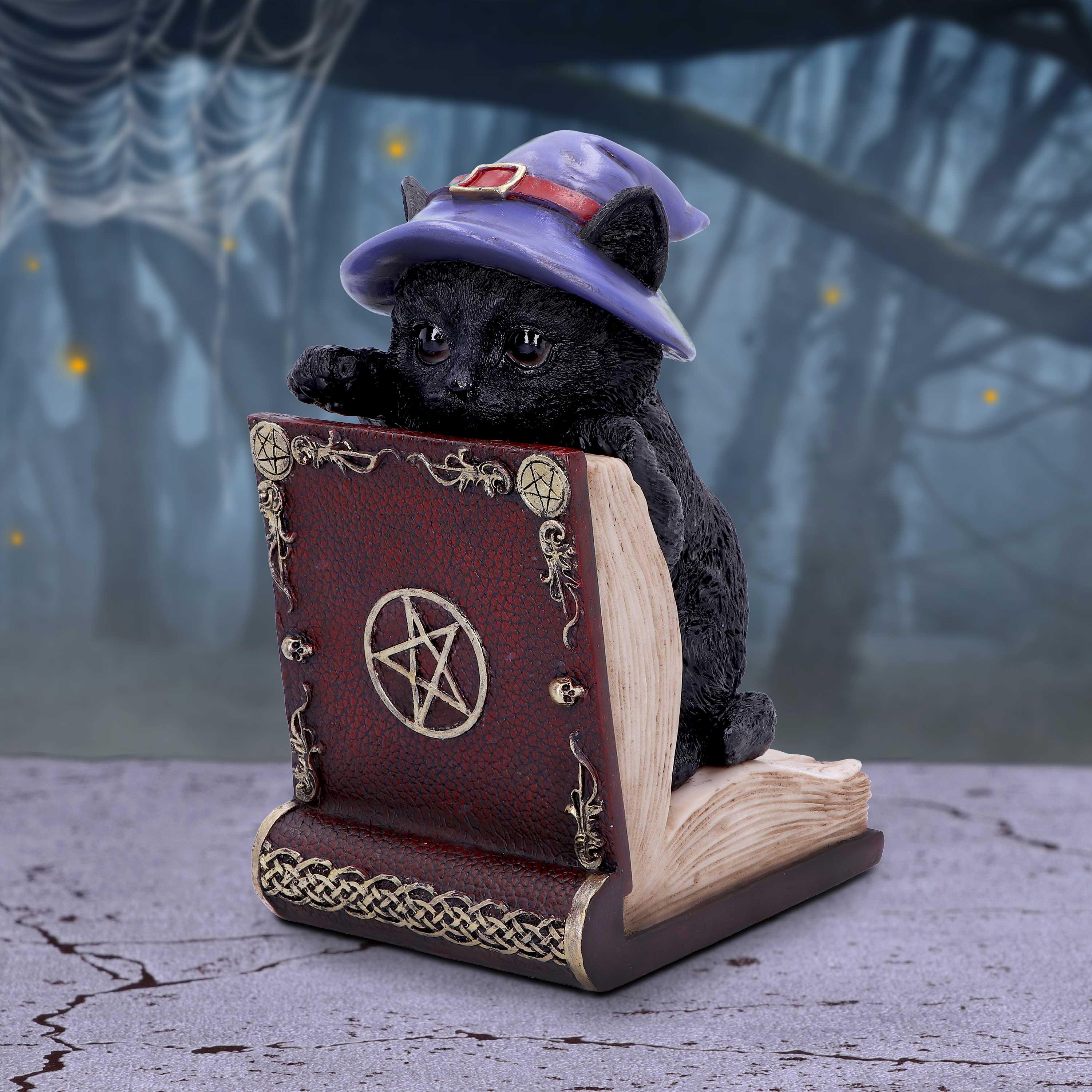 Peek-a-Boo Witch Cat Bookend | Gothic Gifts