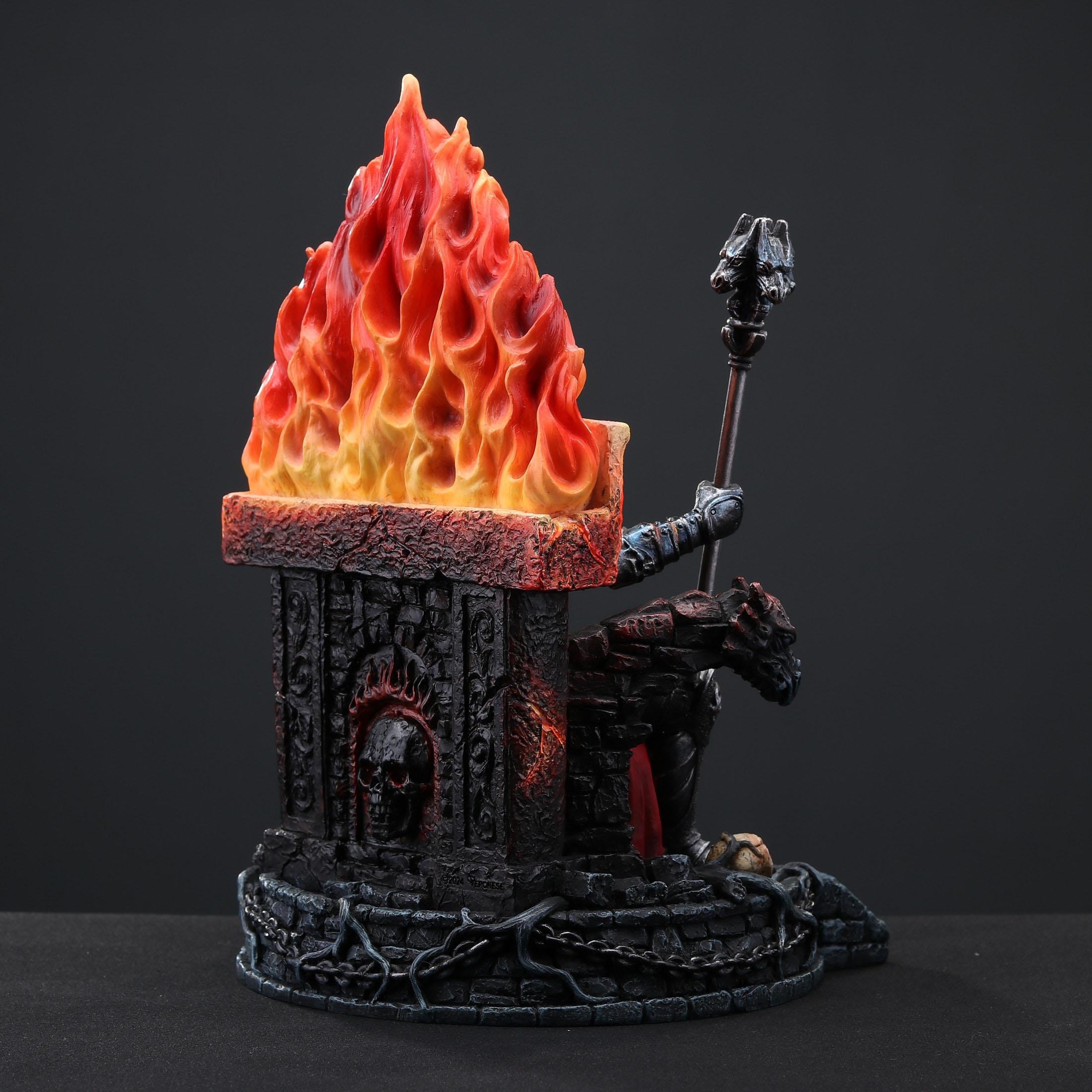 Inferno Skeleton Sitting On Throne Sovereign Figurine (By Veronese ...