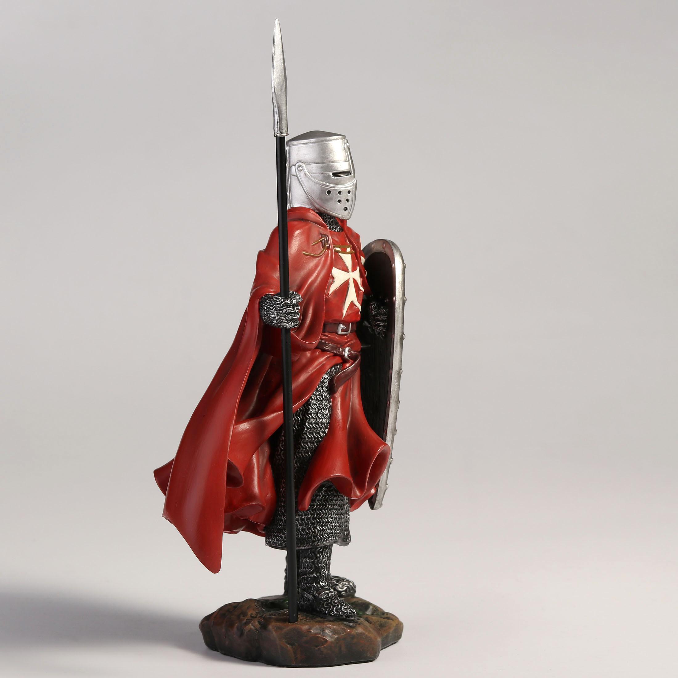 Maltese Knights Hospitaller Spear and Shield Figurine | Bronze Gifts