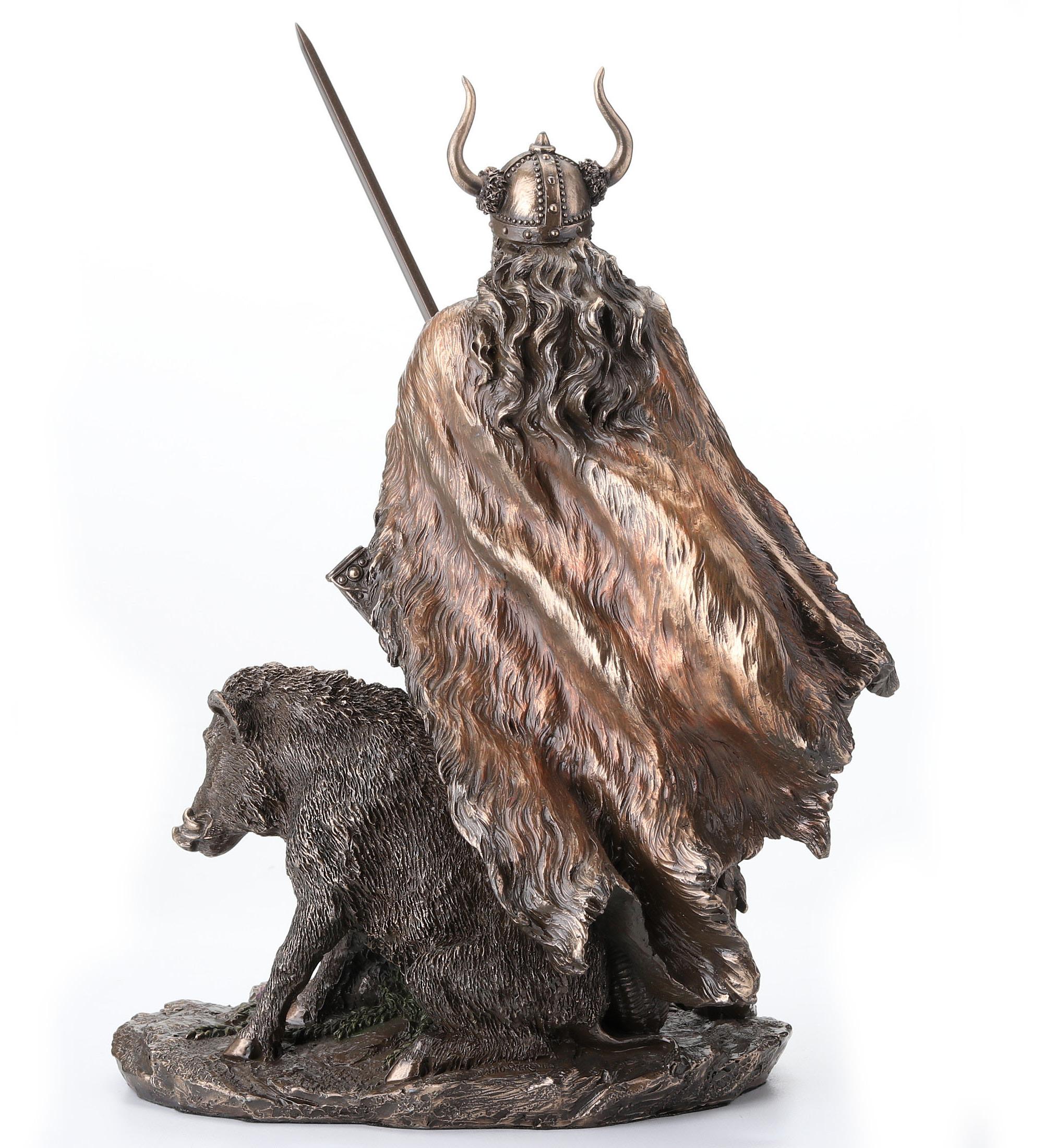 Norse God Freyr Bronze Figurine (by Veronese) | Gothic Gifts