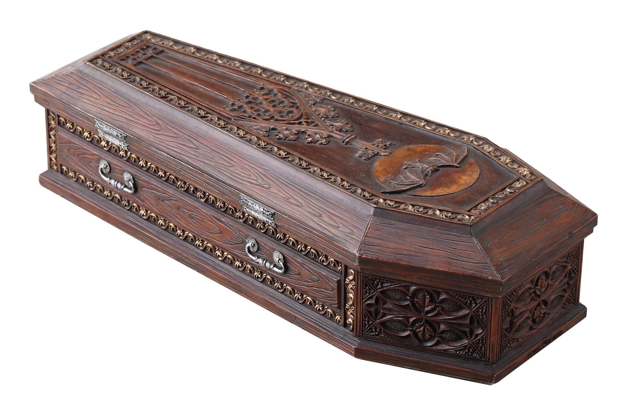 Classical Vampire Coffin Figurine (By Veronese) | Gothic Gifts