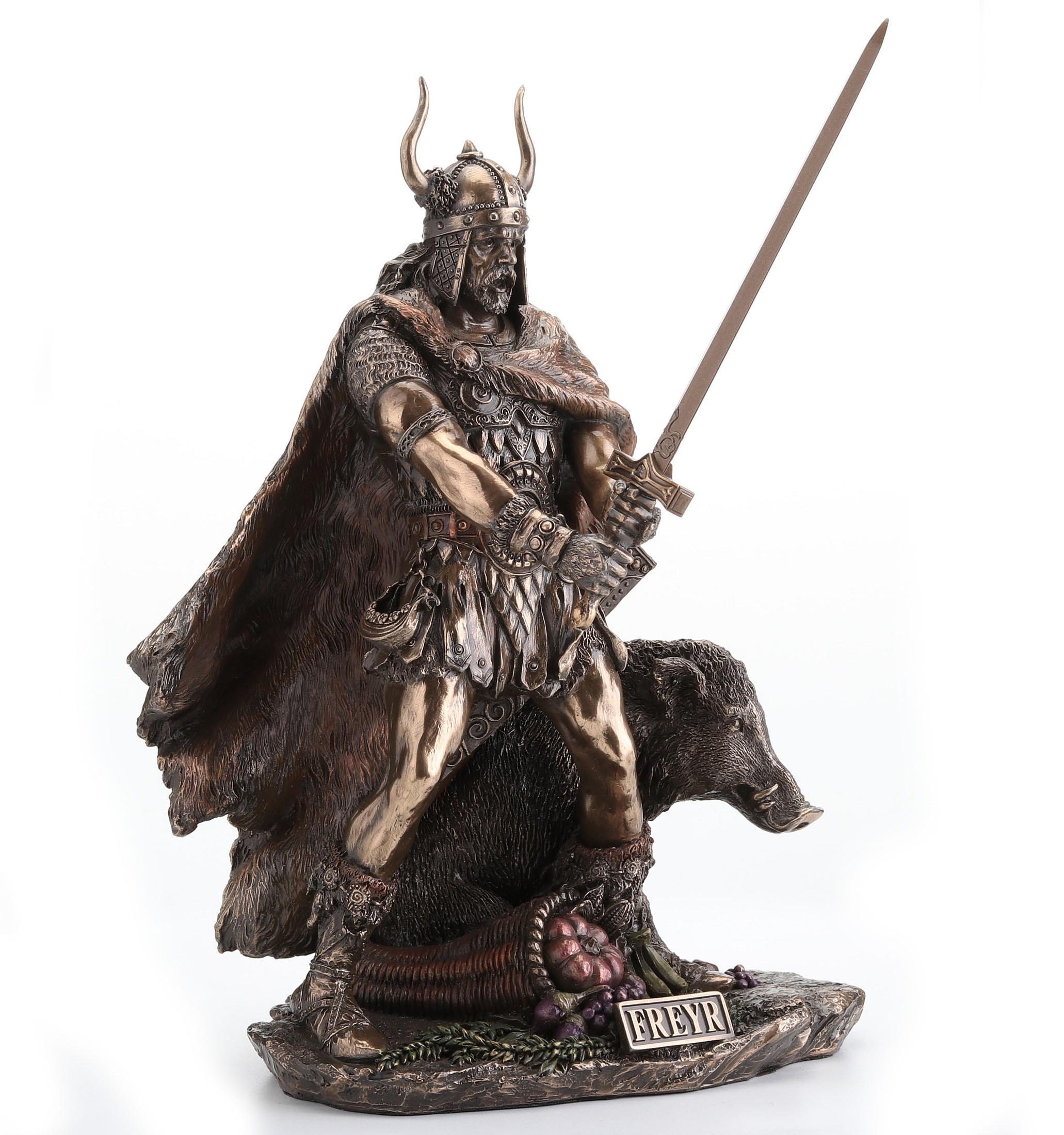 Norse God Freyr Bronze Figurine (By Veronese) | Bronze Gifts