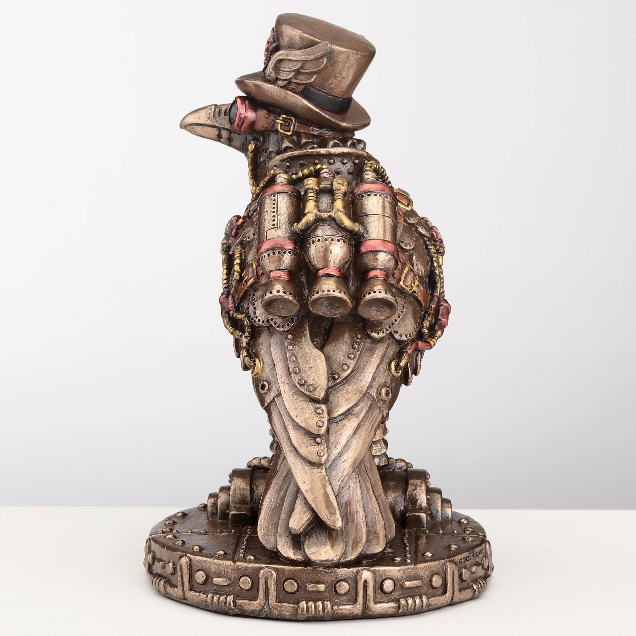Steampunk Raven Rocket Fuel Bronze Figurine (By Veronese) | Bronze Gifts
