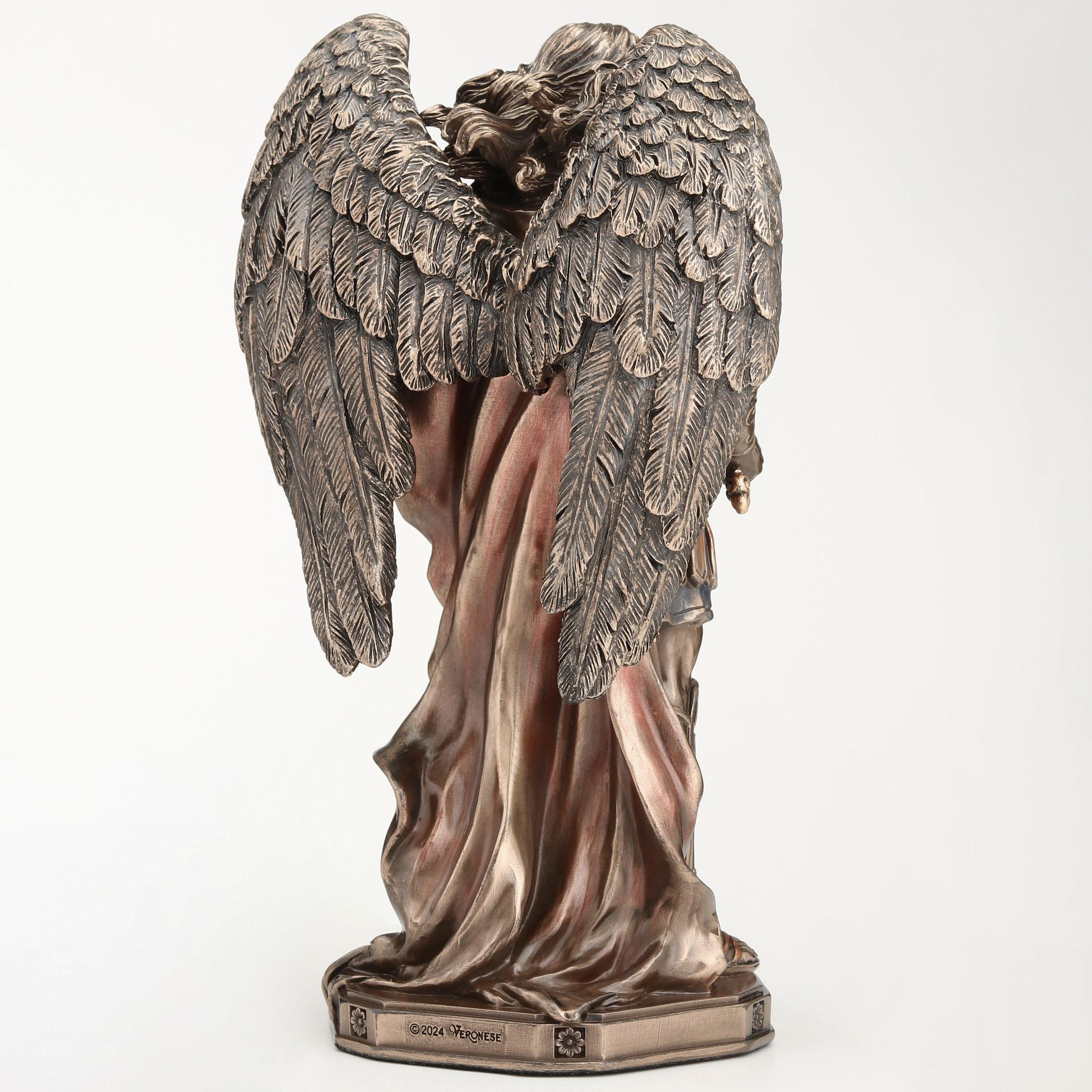 Archangel Saint Michael Wielding Sword and Shield - Bronze Figurine ...