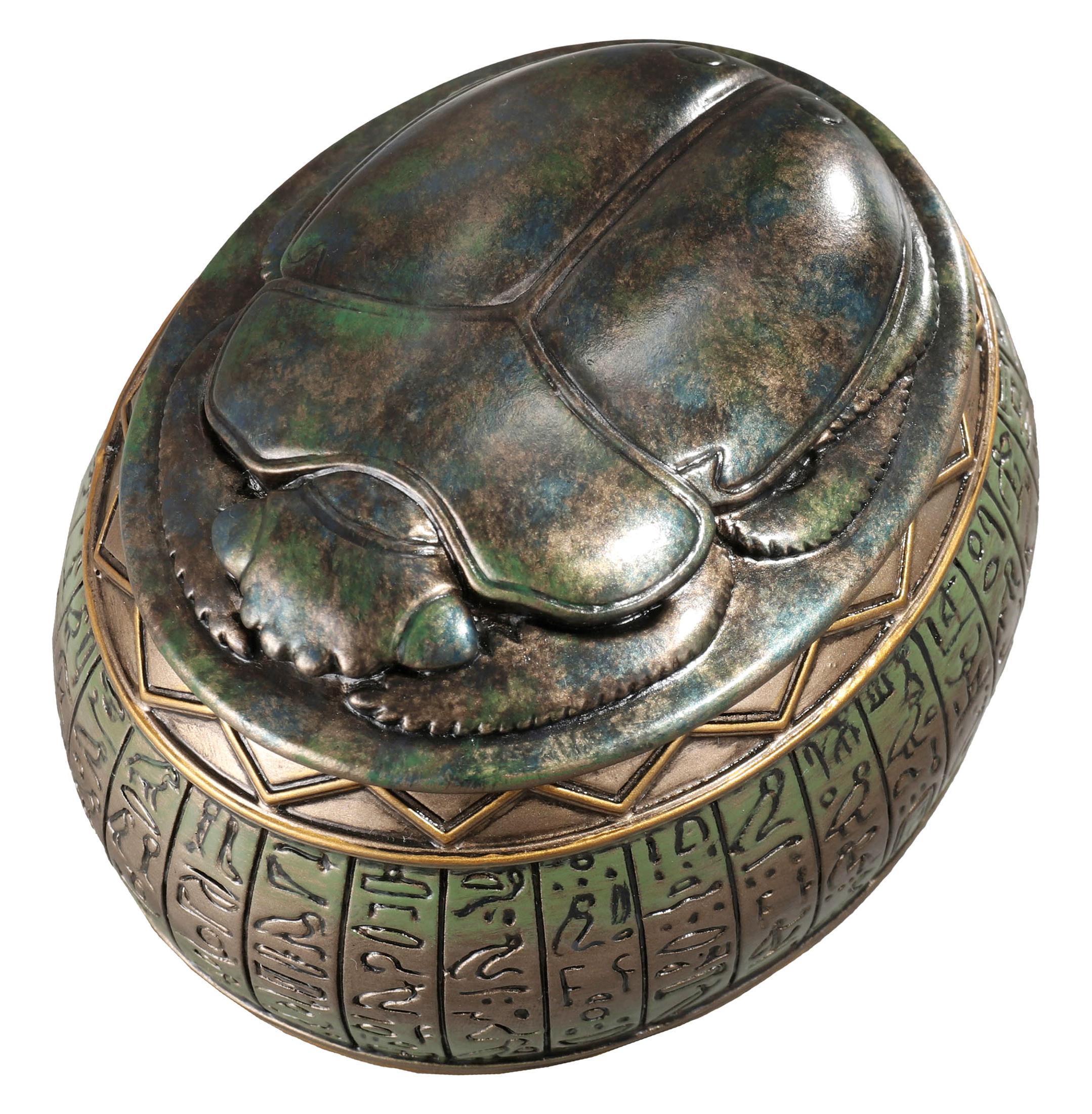 Egyptian Scarab Trinket Box Bronze Figurine (By Veronese) | Gothic Gifts