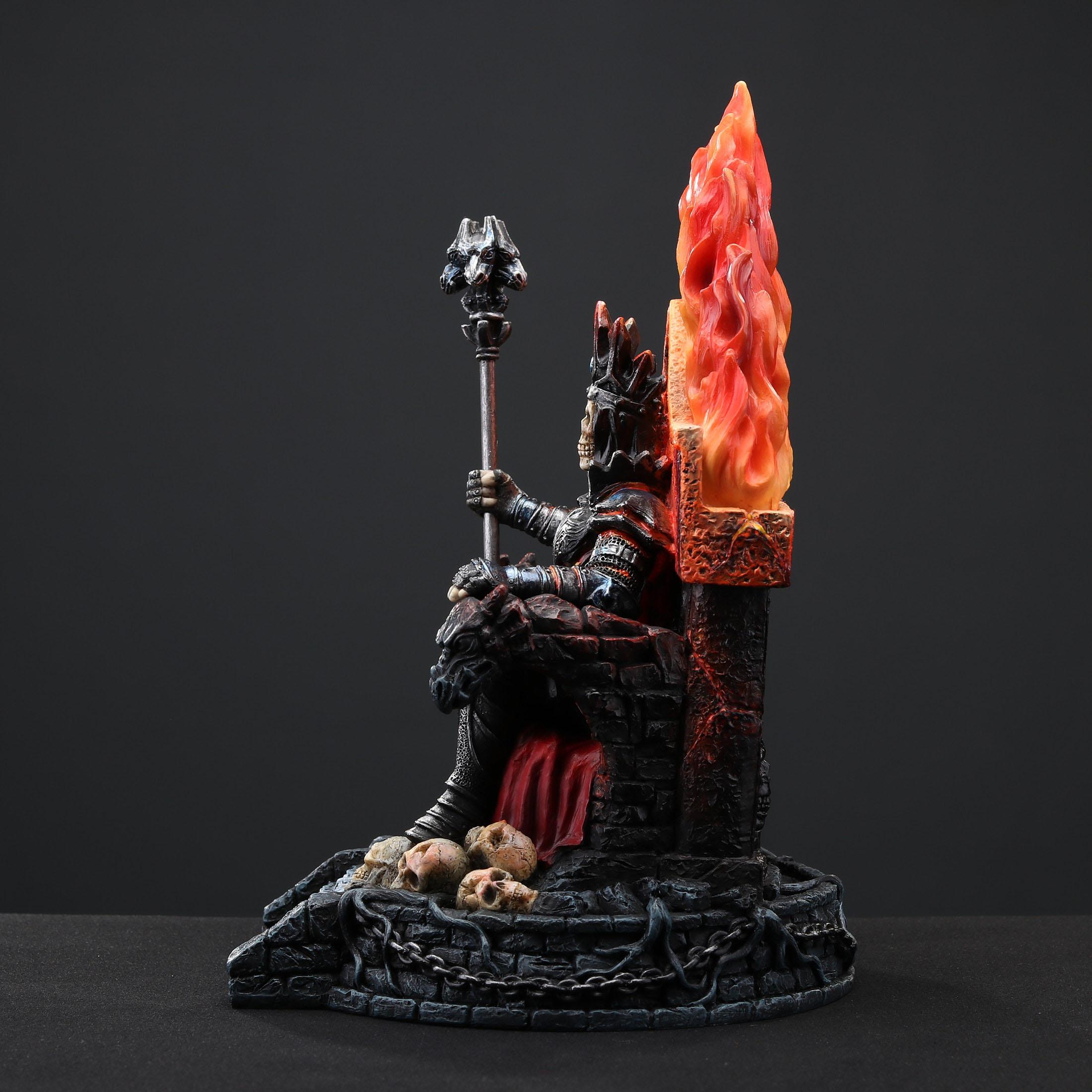 Inferno Skeleton Sitting On Throne Sovereign Figurine (By Veronese ...