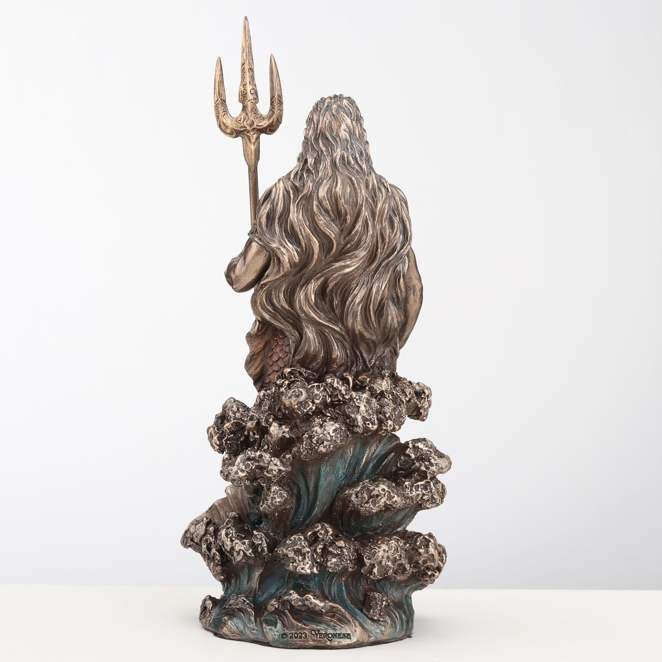 Poseidon God of the Sea Medium Bronze Figurine | Bronze Gifts