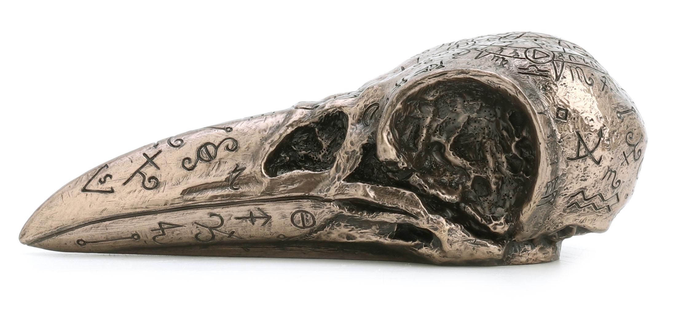 Raven Skull Bronze Ornament (By Veronese) | Gothic Gifts