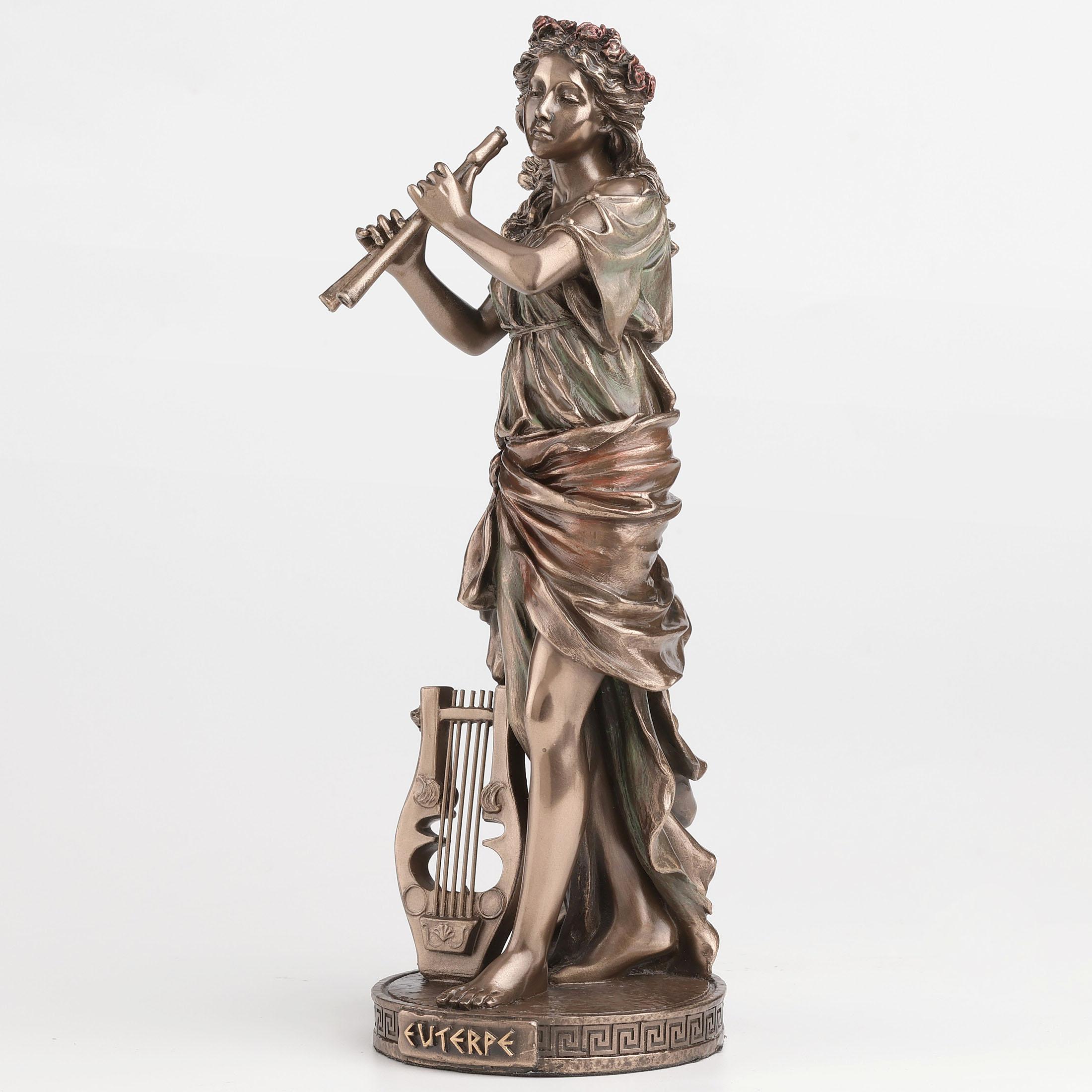 Euterpe the Greek Muse of Music Bronze Figurine (By Veronese) | Bronze ...