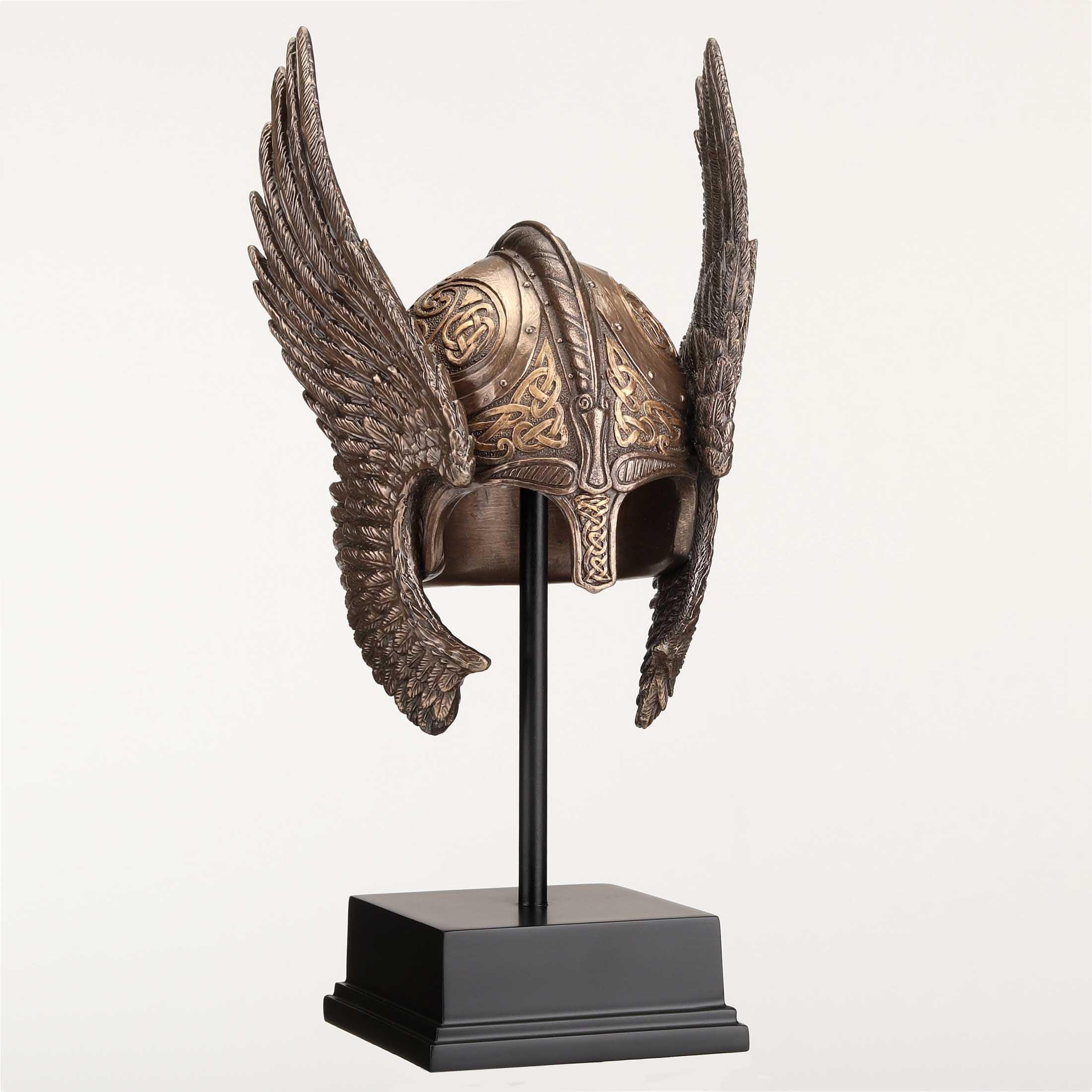 Winged Valkyrie Helmet Bronze Sculpture (By Veronese) | Bronze Gifts