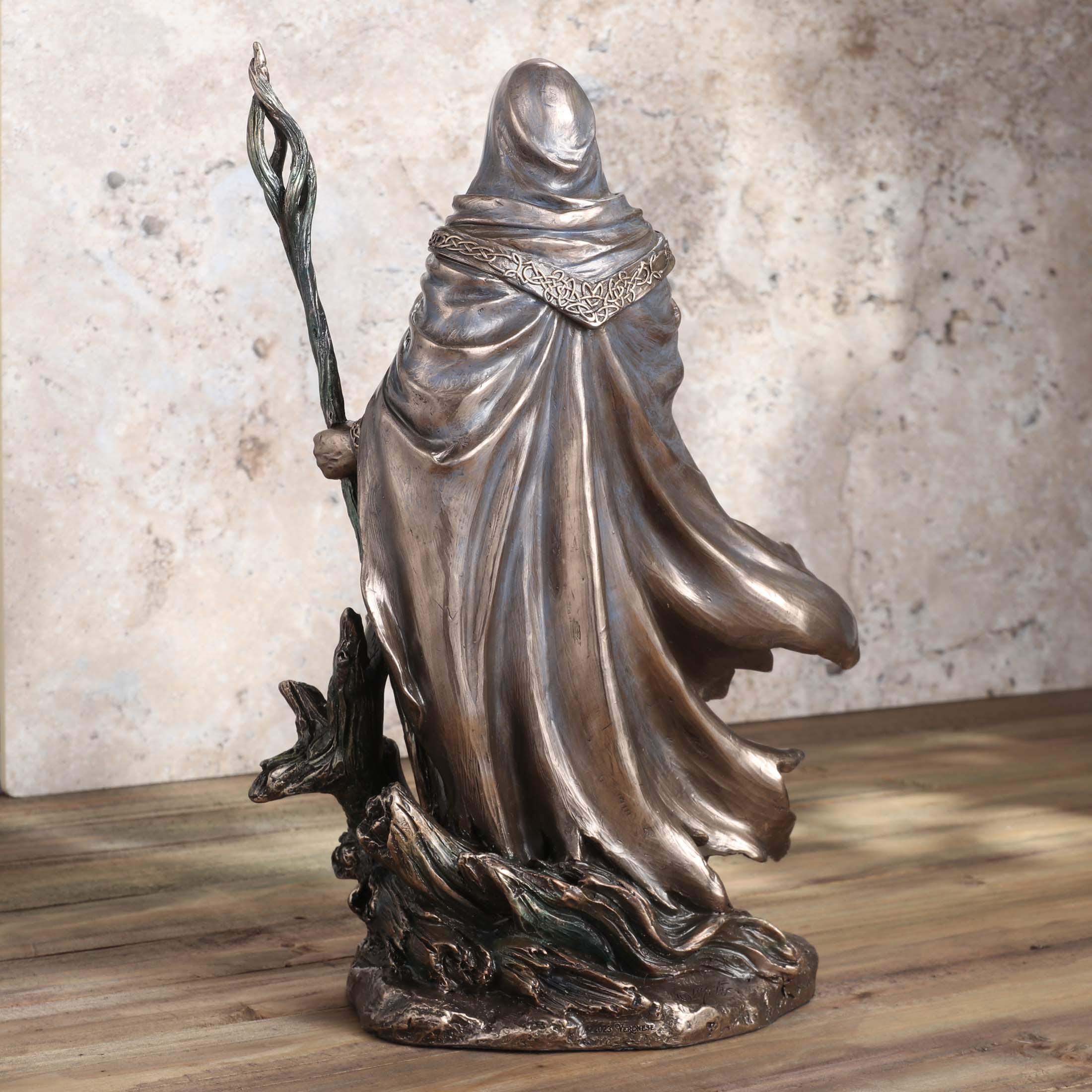 Merlin the Wizard Bronze Figurine 29cm by Monte M. Moore | Gothic Gifts