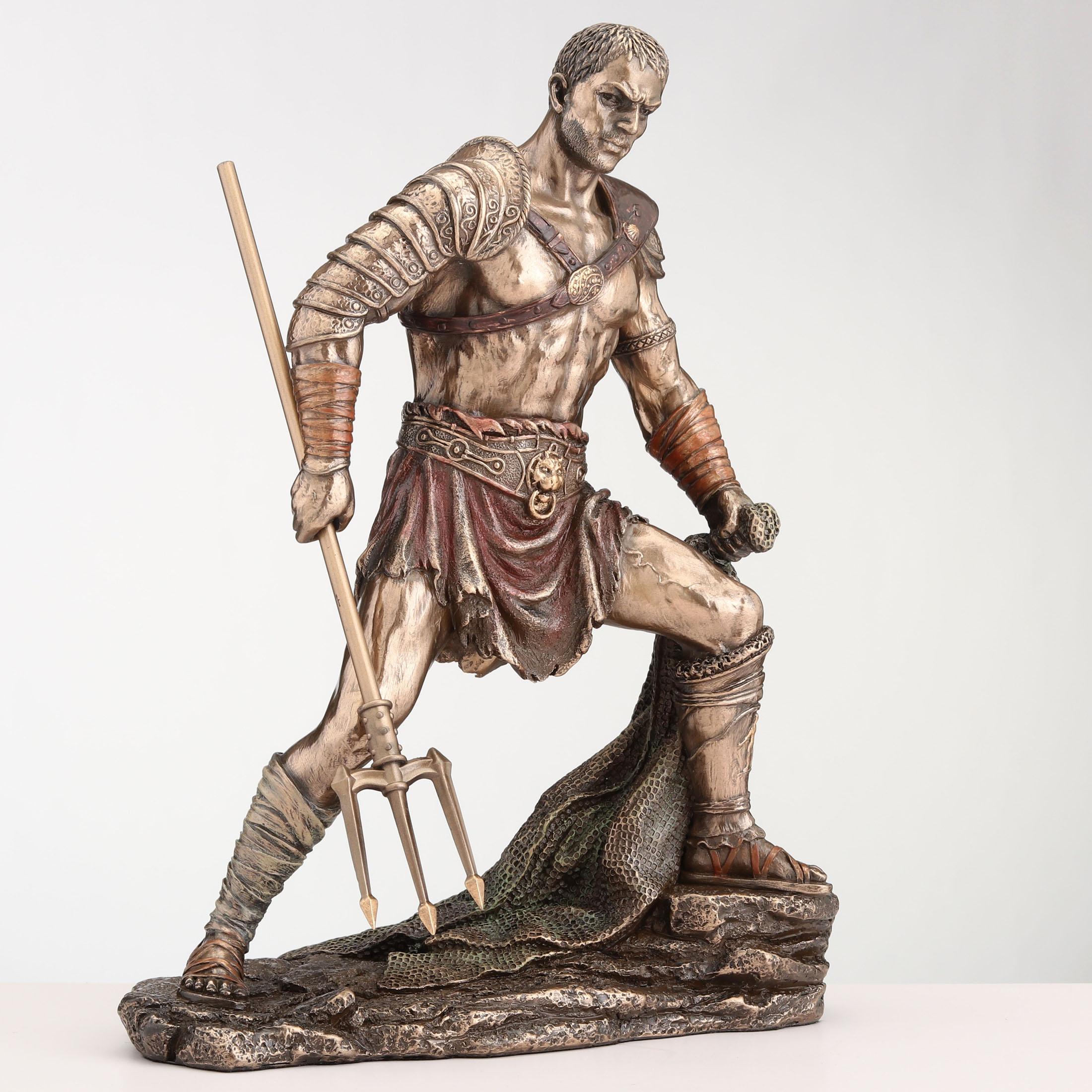 Roman Gladiator the Retiarius Bronze Figurine (By Veronese) | Bronze Gifts