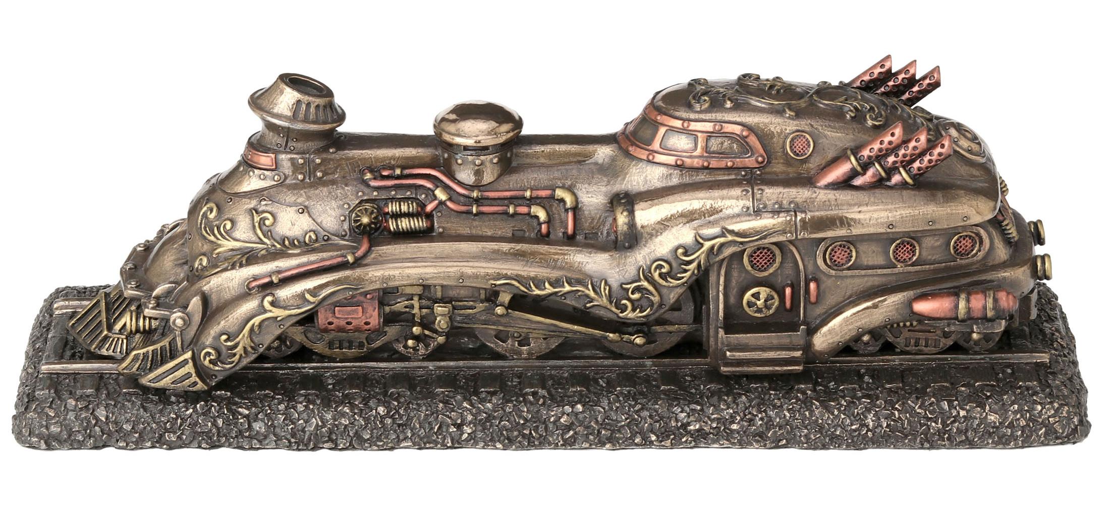 Steampunk Train Pioneer Zephyr Bronze Figurine (By Veronese) | Bronze Gifts