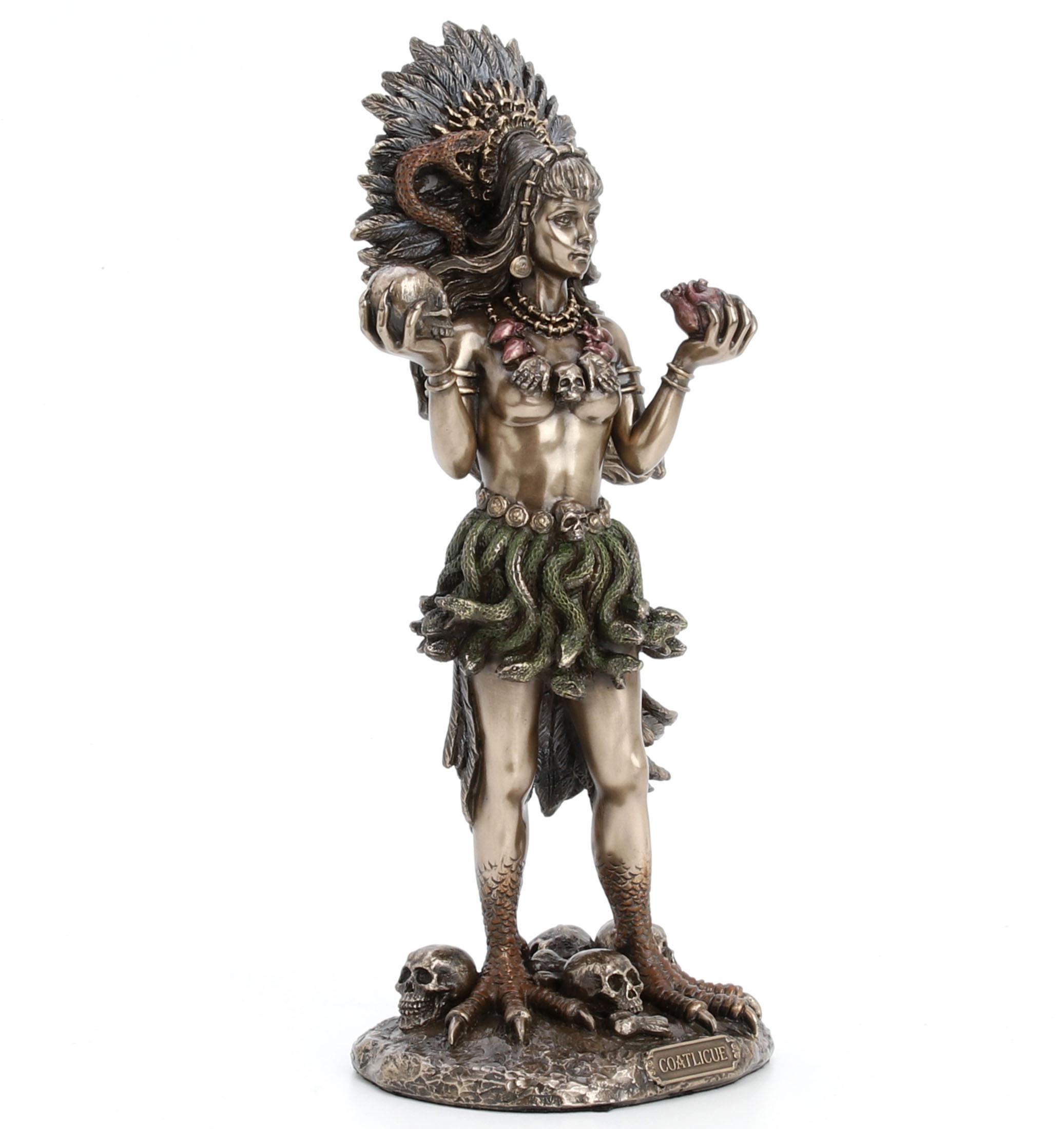 Coatlicue Serpent Skirt the Aztec Earth Goddess Bronze Statue (By ...