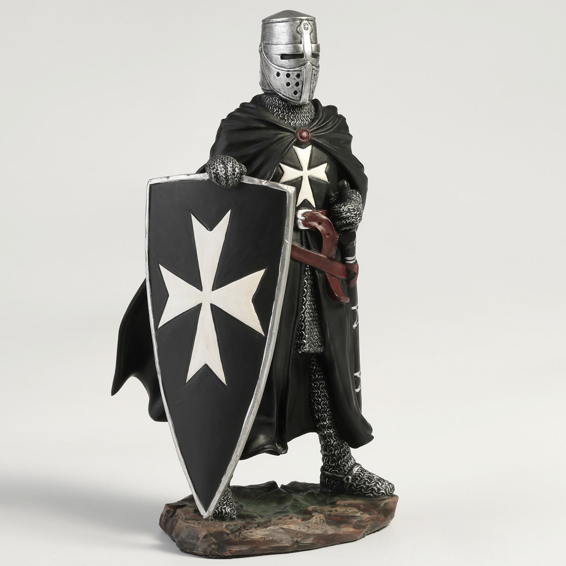 Maltese Knights Hospitaller Sword and Shield Figurine | Gothic Gifts