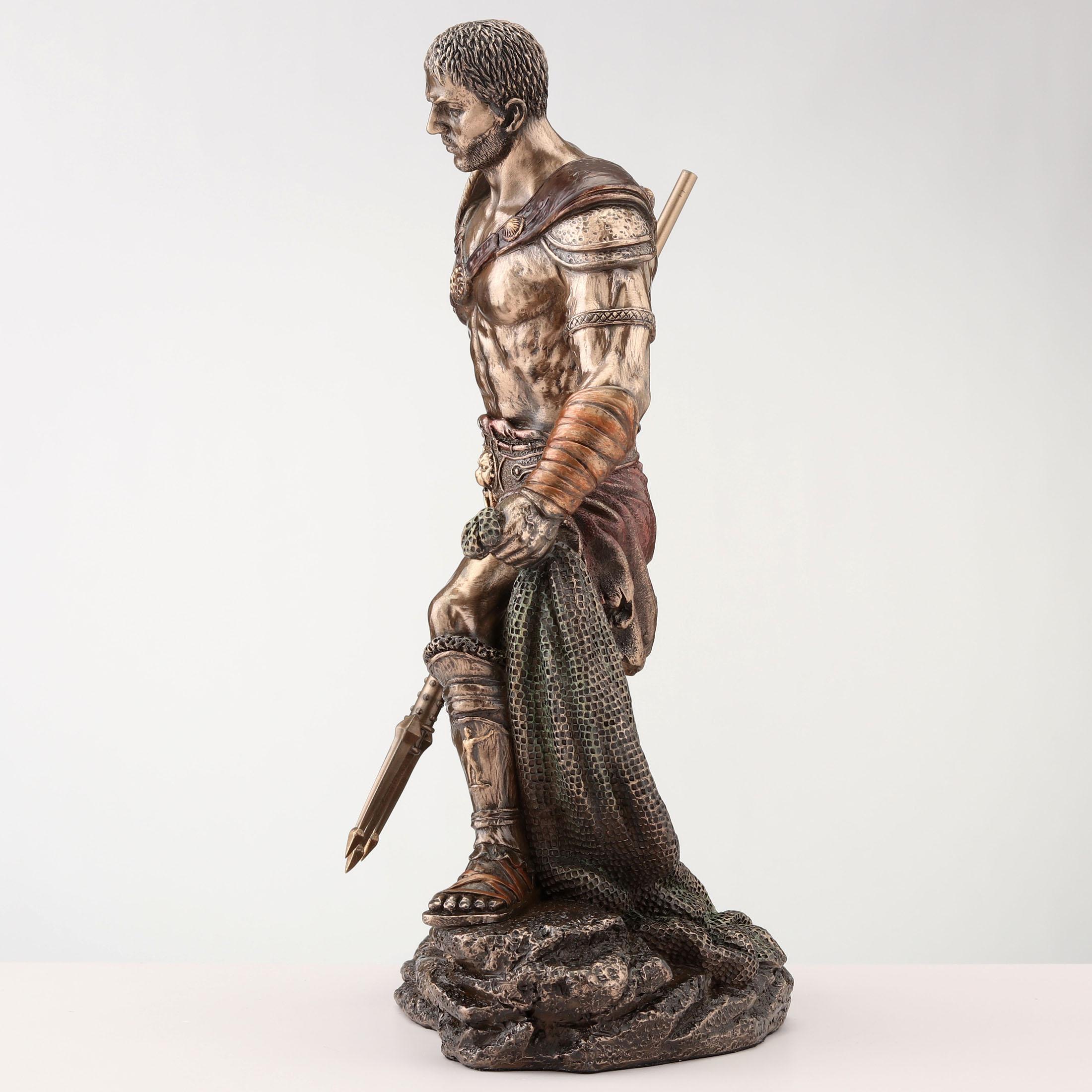 Roman Gladiator the Retiarius Bronze Figurine (By Veronese) | Bronze Gifts