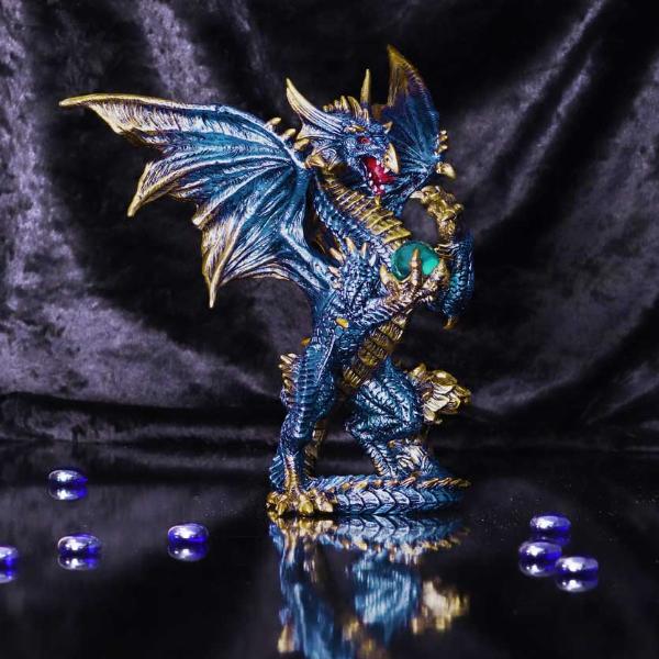 Blue Dragon Figurine 21.2cm | Gothic Gifts