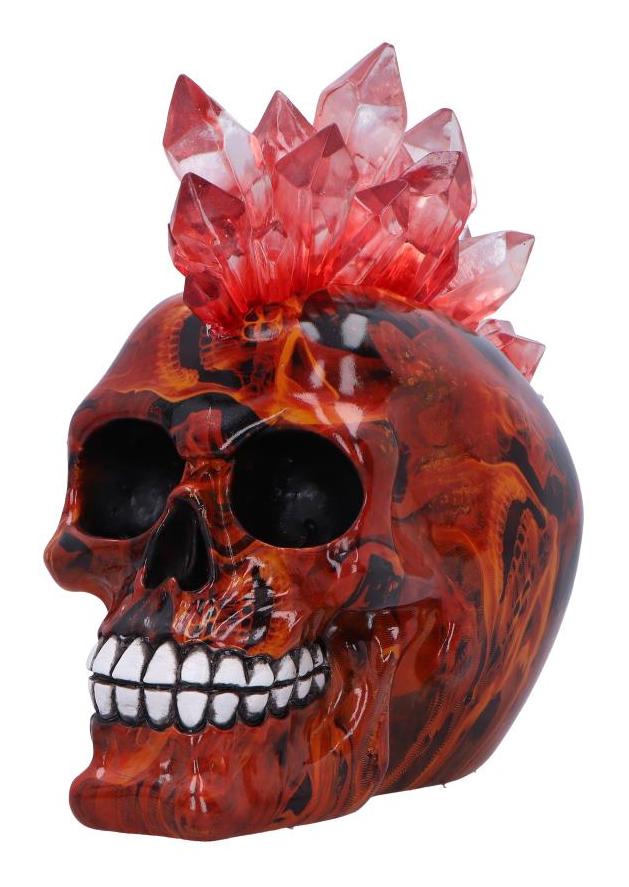 Infernal Crystal Skull with Light Up Mohawk | Gothic Gifts