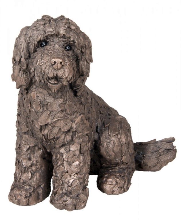 Lucy the Cockapoo Sitting Bronze Sculpture (Frith) 20 Cm | Bronze Gifts