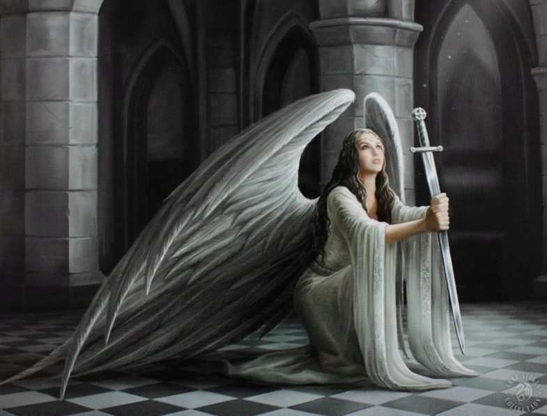 The Blessing Angel Figurine (Anne Stokes) | Bronze Gifts