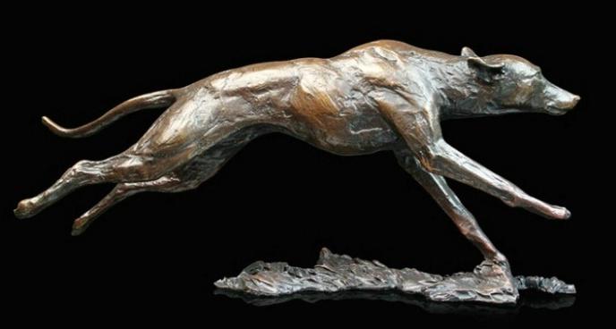 Whippet Running Bronze Figurine (Limited Edition) Michael Simpson ...