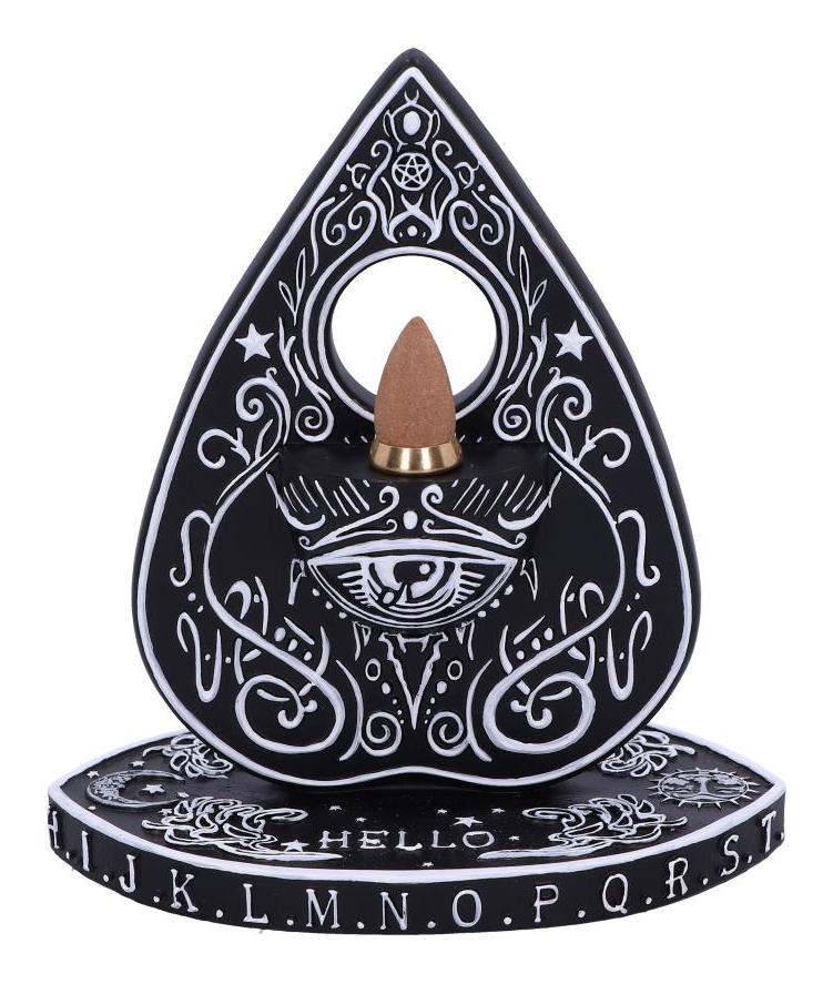 Black and White Spirit Board Planchette Backflow Incense Burner 15cm ...
