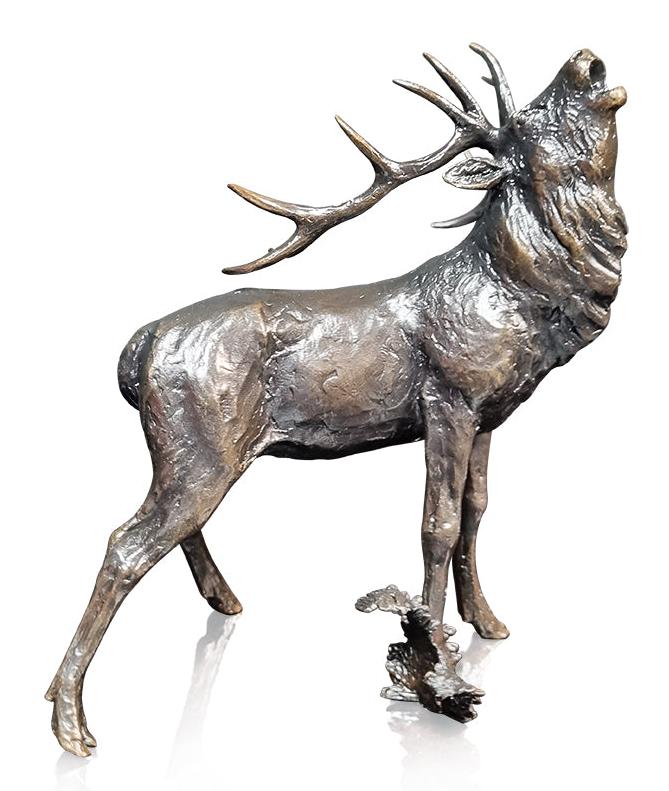 Stag Roaring (1209) Bronze Sculpture by Michael Simpson (Richard Cooper ...