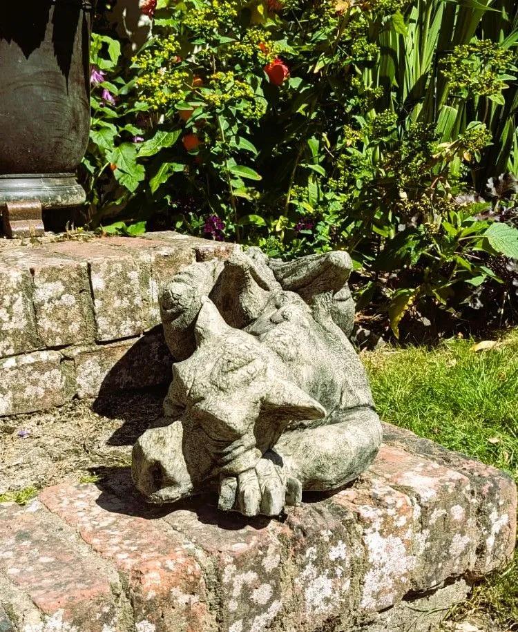 Draco the Dragon Stone Sculpture - Mythical Garden Stoneware | Garden ...