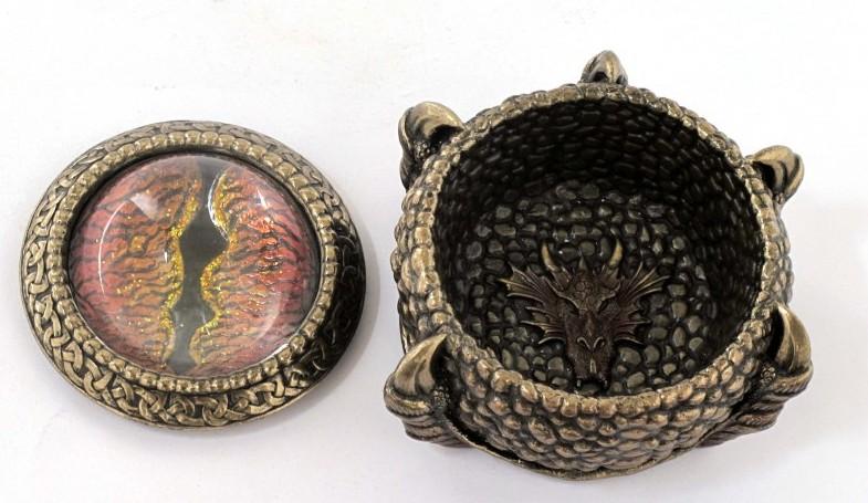 Dragon Eye Bronze Trinket Box of Destiny | Gothic Gifts