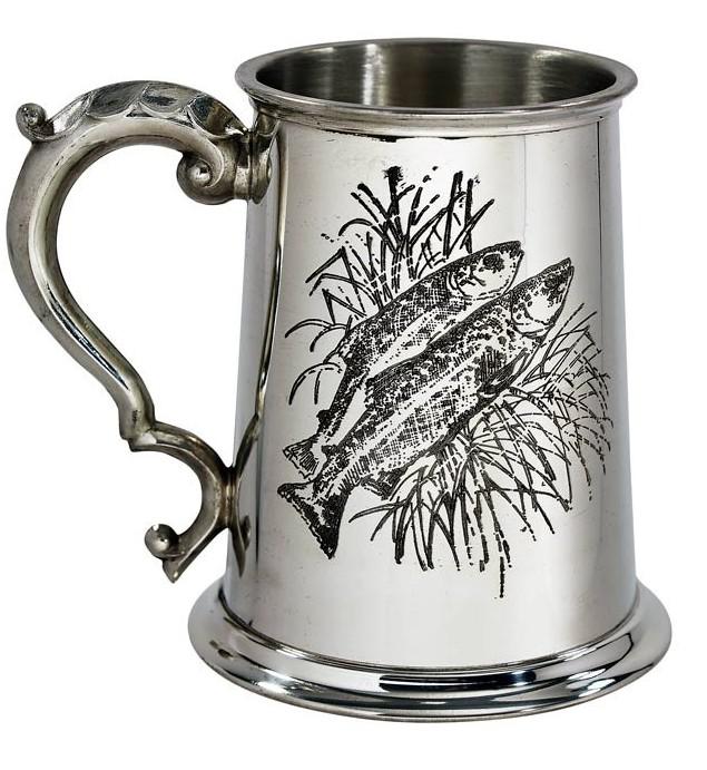 Fishing Scene Pewter Tankard | Gothic Gifts