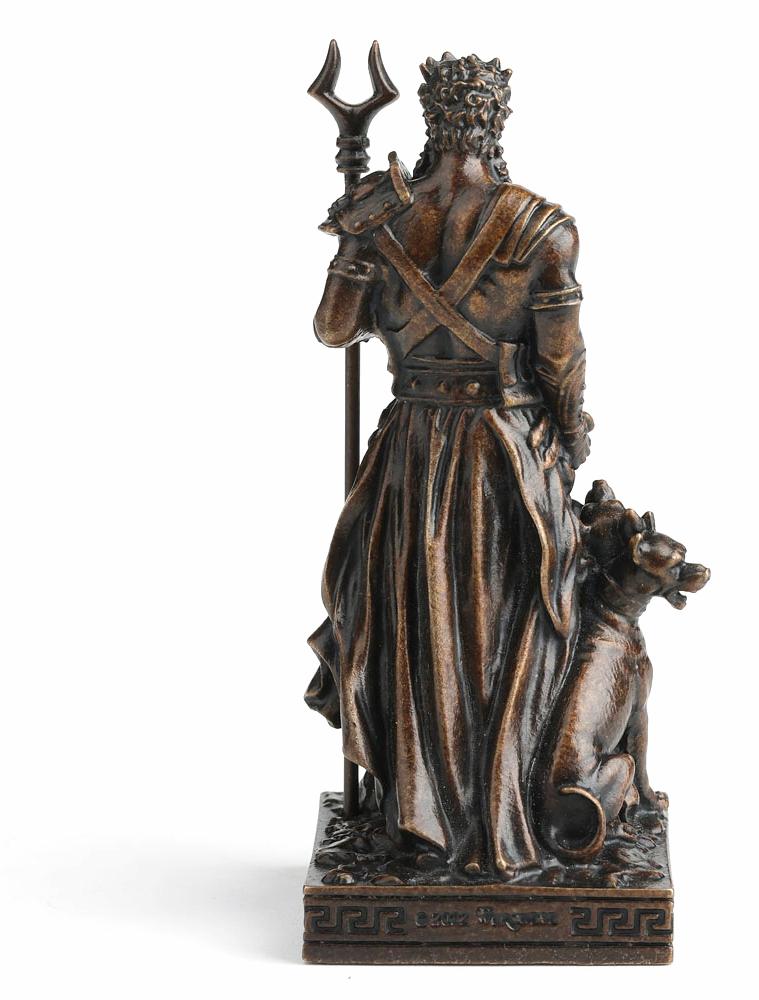 Hades Miniature Lost-Wax Cast Solid Bronze Statue - 3½" Greek Mythology ...