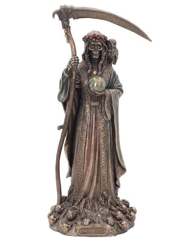 Santa Muerte Bronze Figurine 29 Cm | Gothic Gifts