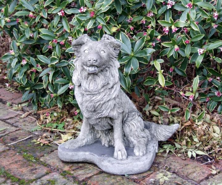 Collie Pup Dog Stone Statue | Garden Statue Shop