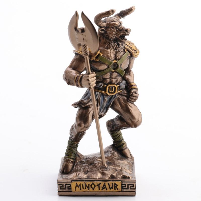 Minotaur Bronze Miniature Statue - Greek Mythology Figurine - Minotaur ...