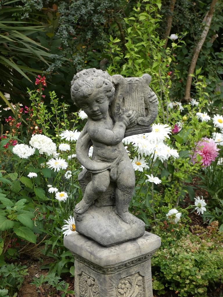 Lyre Player Stone Sculpture | Garden Statue Shop