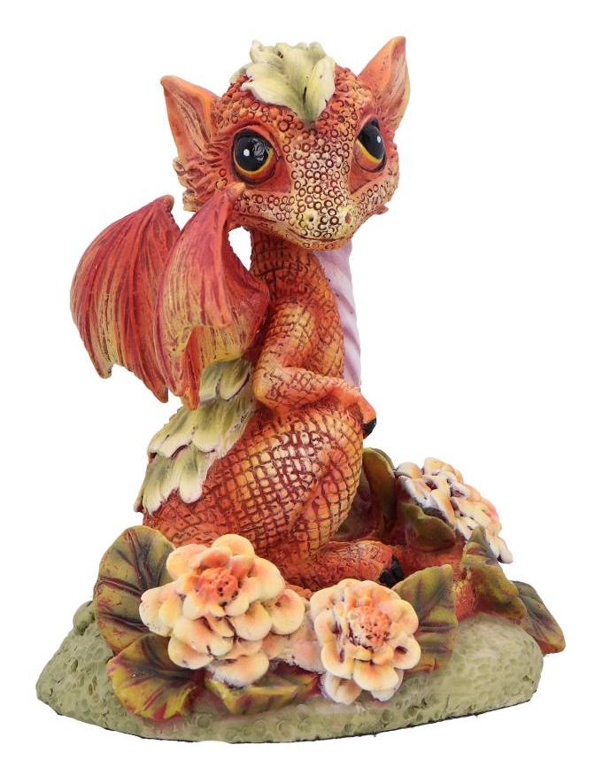 Marigold Flower Dragon Figurine | Gothic Gifts