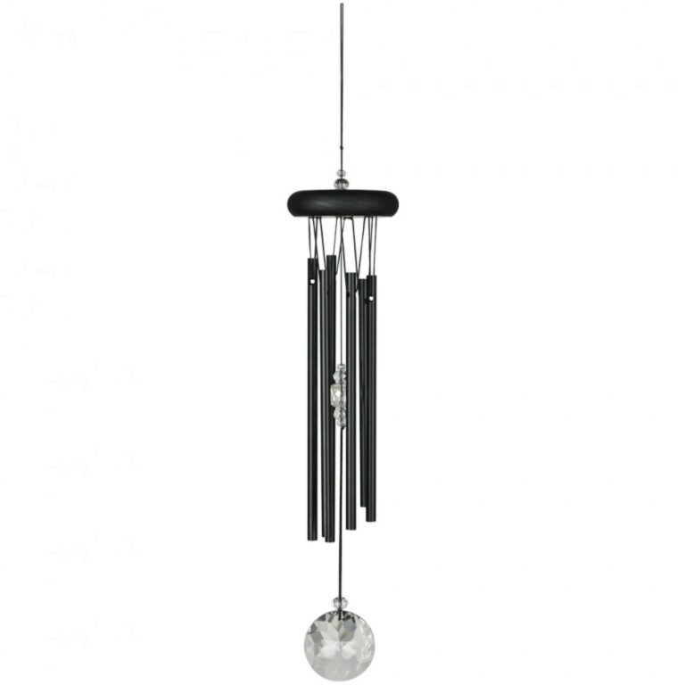Woodstock Crystal Meditation Wind Chime (Black) | Wind Chimes Corner